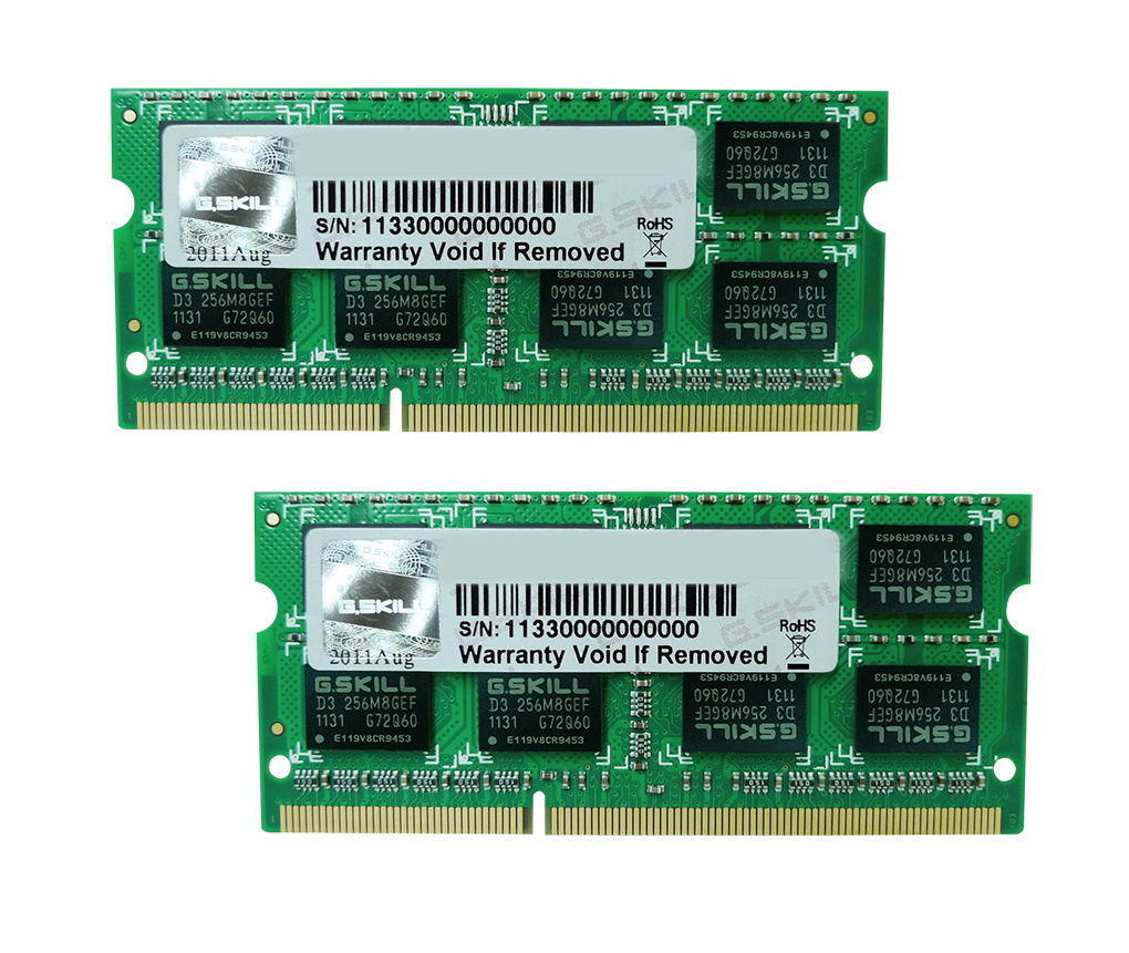 16GB G.Skill DDR3 PC3-10666 CL9 SQ Series Dual Channel Laptop Memory ...