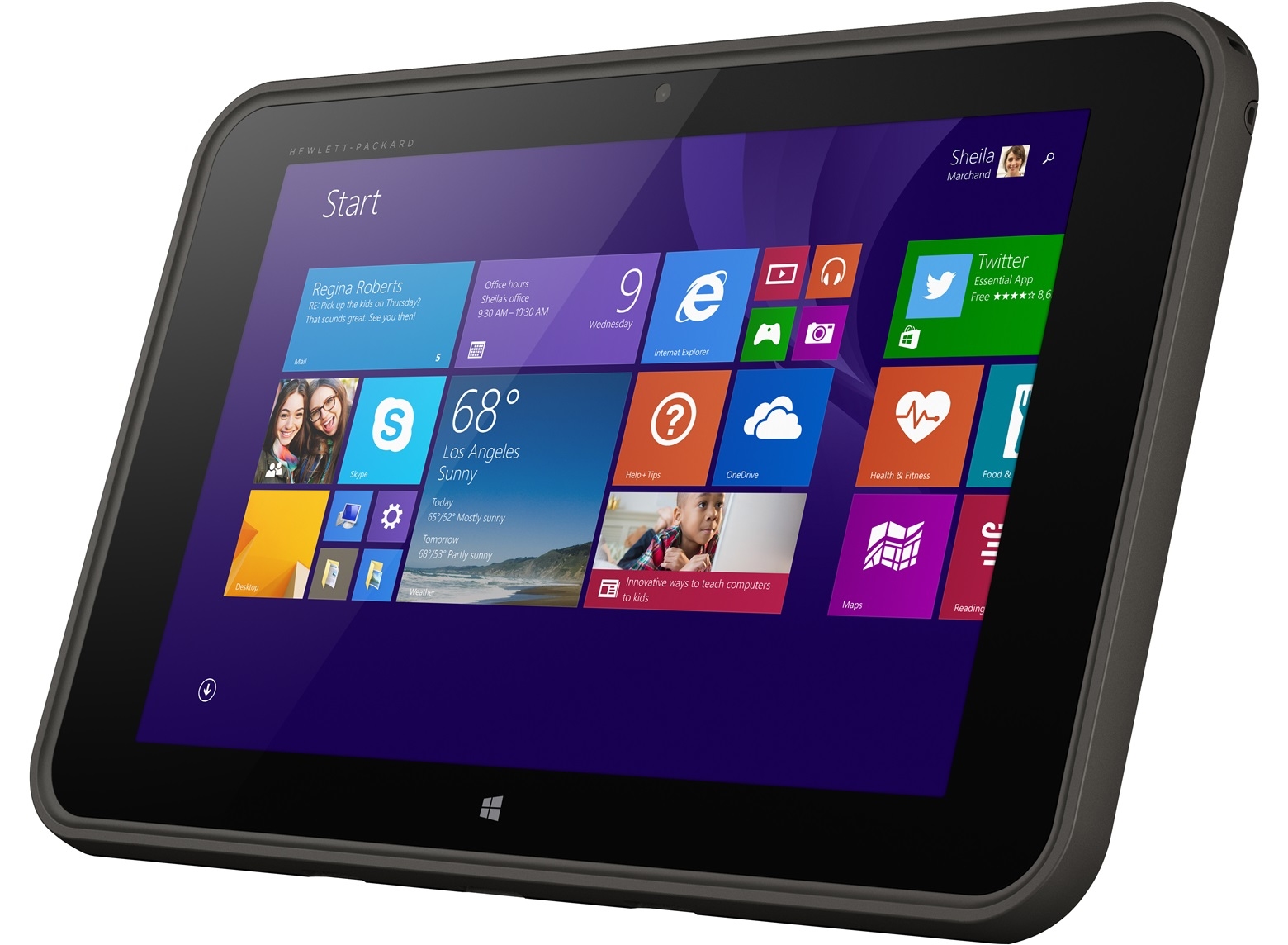 HP Pro Tablet 10 EE G1 64GB Black Tablet 2 GB RAM - 64 GB SSD - Win 10 Pro