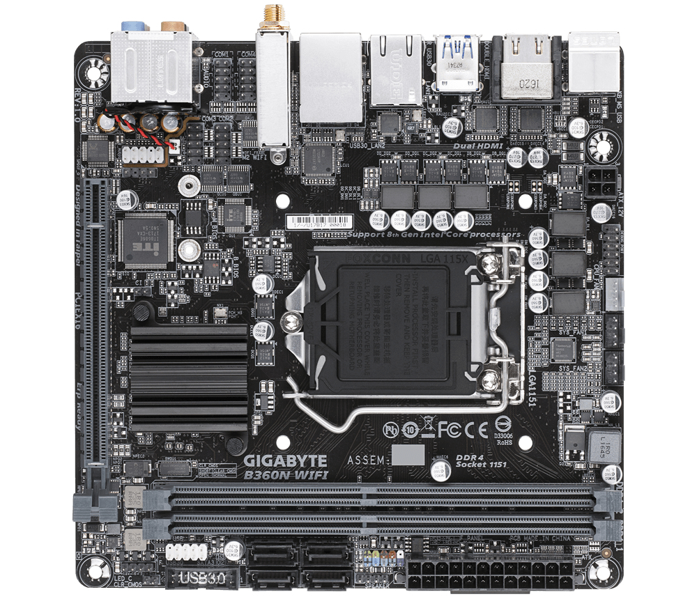 Gigabyte Intel B360 Express LGA 1151 Mini ITX Motherboard